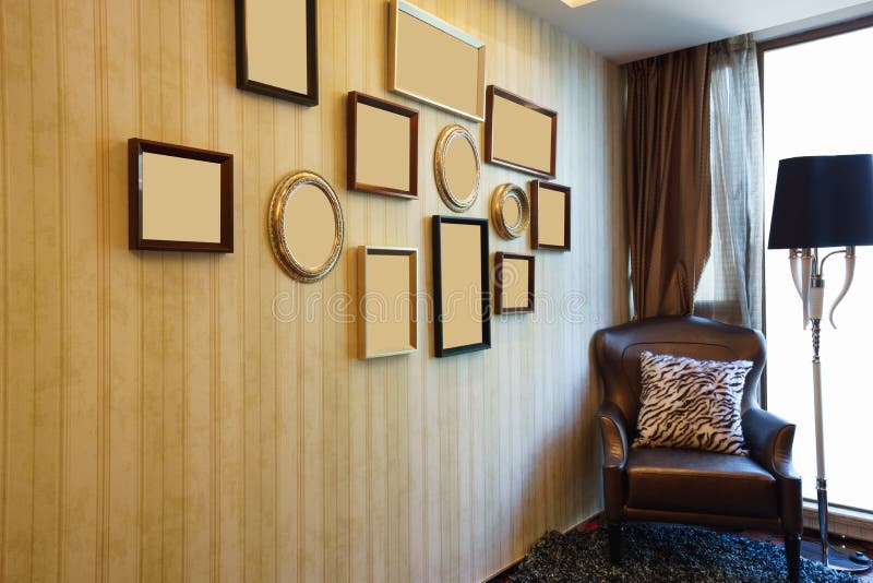 House Interior with Nice Picture Frame Stock Photo - Image of domestic ...