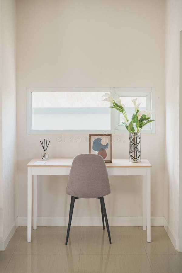 House Interior of Room with Comfortable Workplace Work Table in the ...