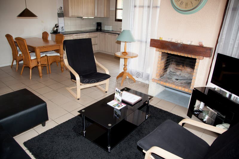 House, Interior, View of the Beautiful Living Room Stock Image - Image ...