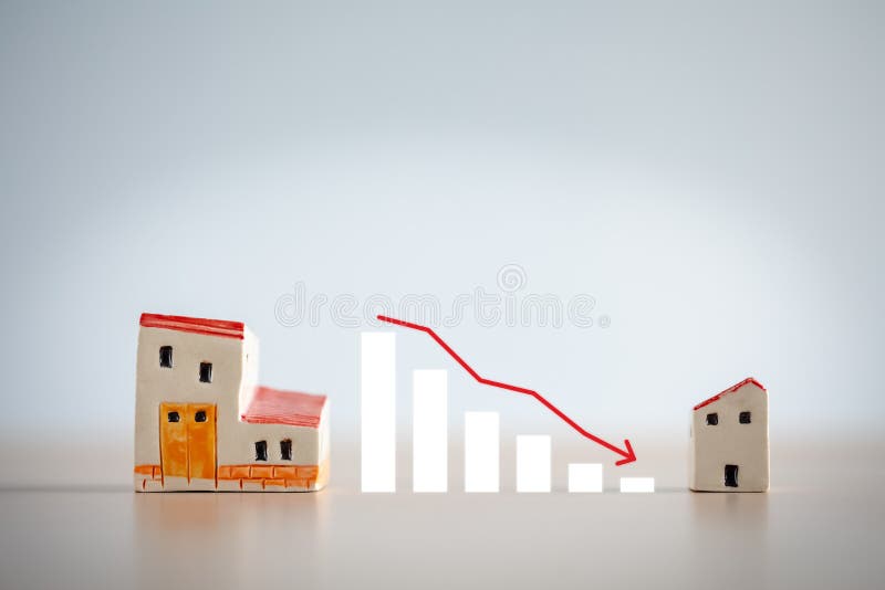 House Investment Concept with Trading Graph Stock Illustration ...