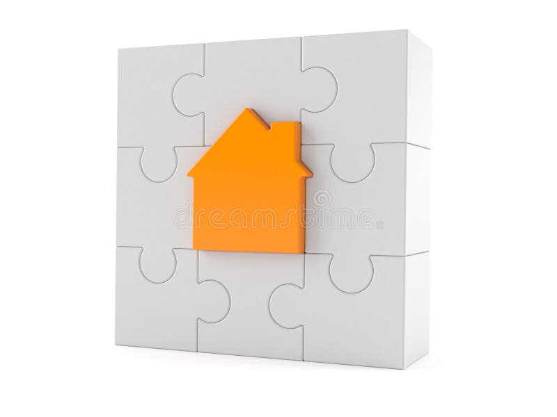 House jigsaw puzzle stock illustration. Illustration of puzzle - 22980433