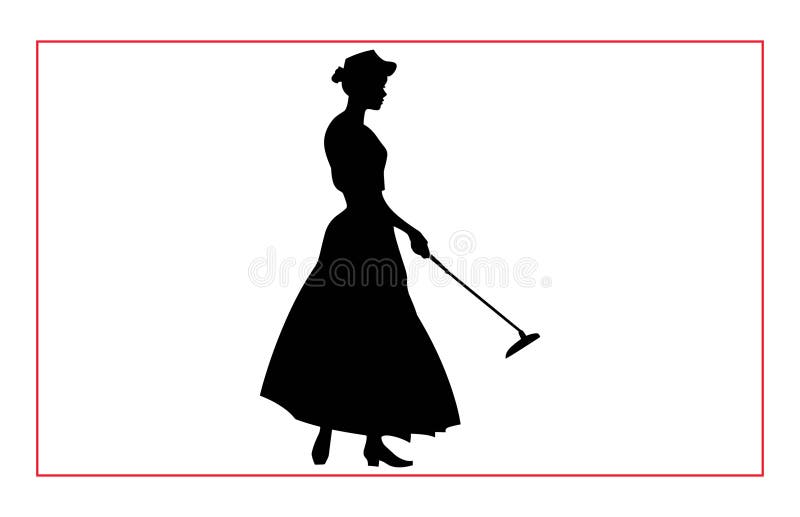 House Keeper Vector Silhouette, Cleaning Silhouette Maid Stock Vector ...