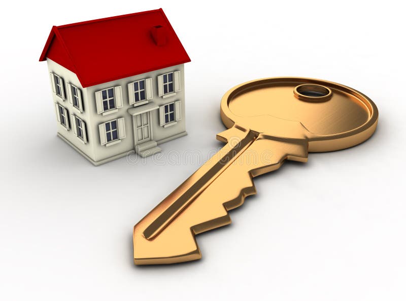 House and key stock illustration. Illustration of open - 21098428