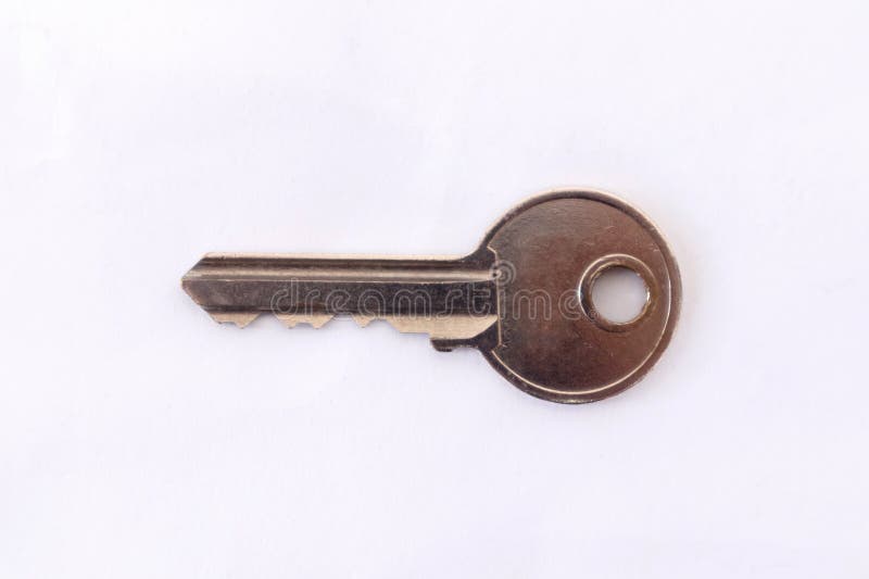 A House Key or Door Key, on a White Background Stock Photo - Image of ...