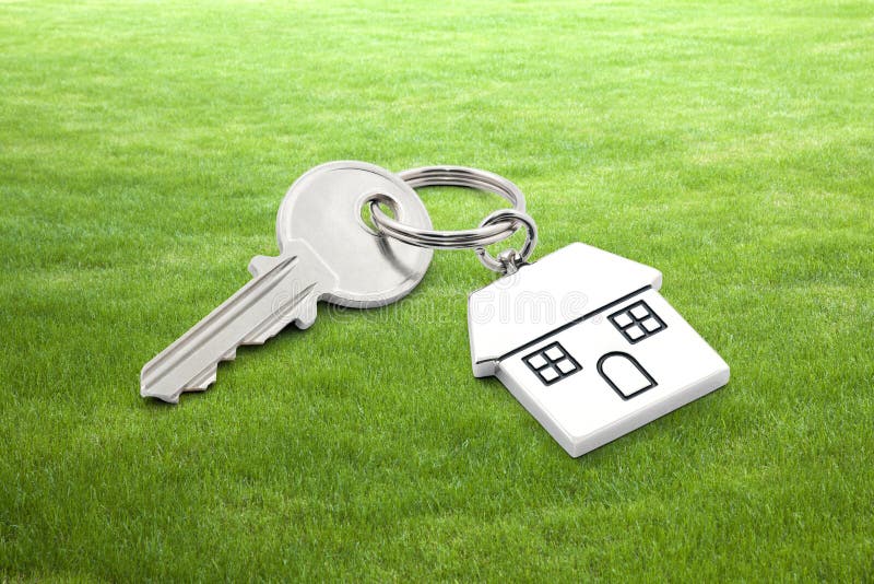 House Key on Grass Background Stock Image - Image of home, door: 56035871