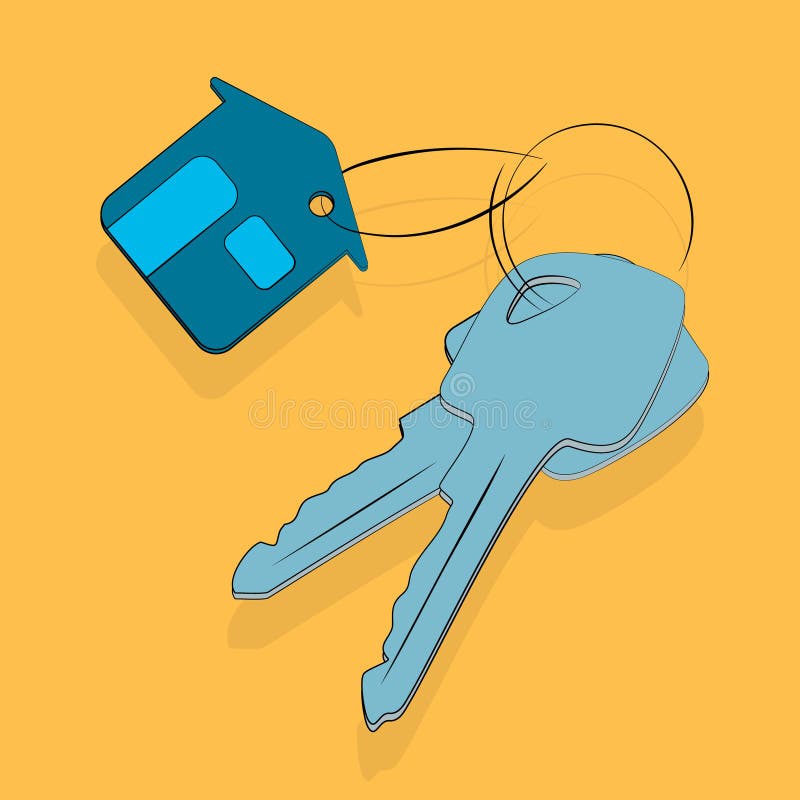 House Key Icon, Sale Rent or Security Flat Vector Stock Vector ...