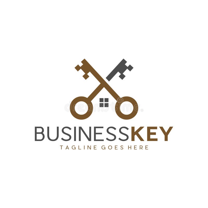 House Key Illustration Logo Design Stock Vector - Illustration of home ...