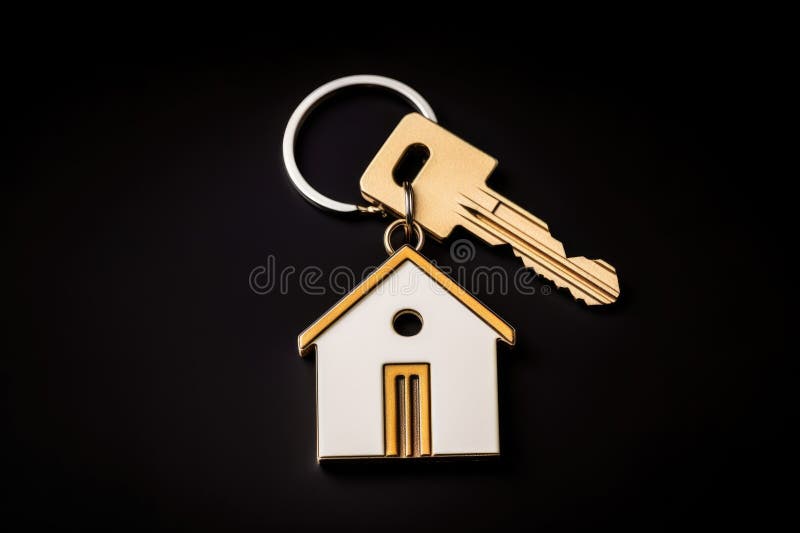 House Key Isolated on White. AI Generated Stock Photo - Image of home ...