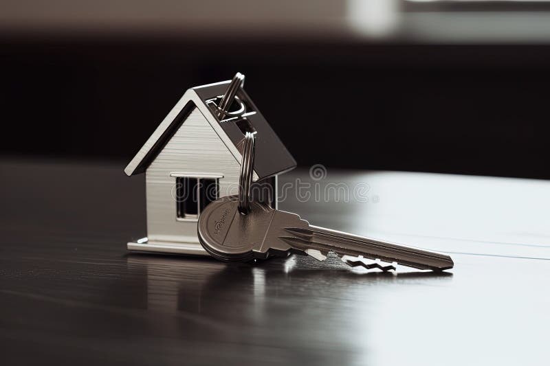 House Key on Keychain. Generative AI Stock Illustration - Illustration ...