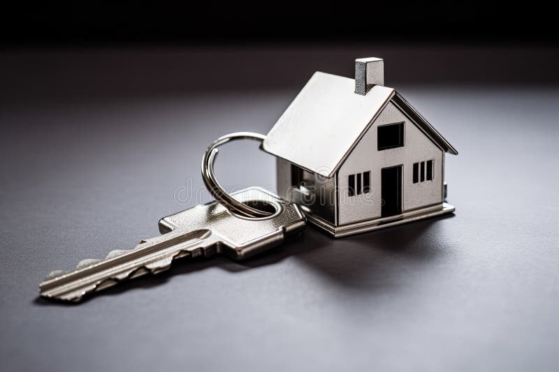 House Key on Keychain. Generative AI Stock Illustration - Illustration ...