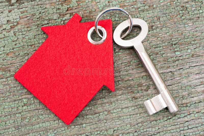 House key on keyring stock image. Image of broker, ring - 88461923