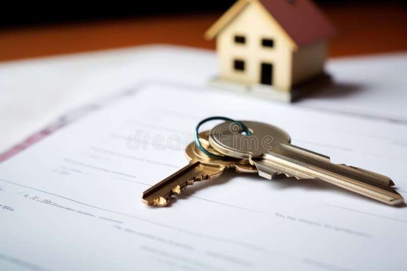A House Key, Ring on Legal Separation Papers Stock Image - Image of ...