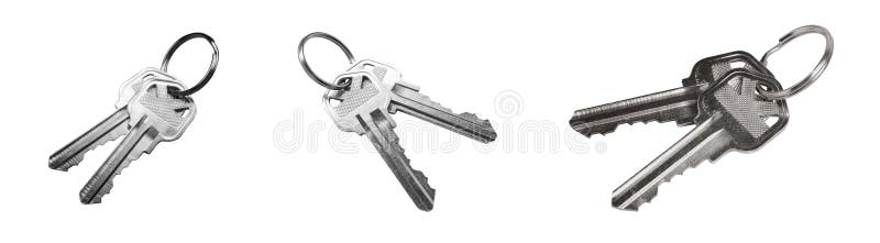 House Key Set of Different Angles Isolated on a White Background Stock ...