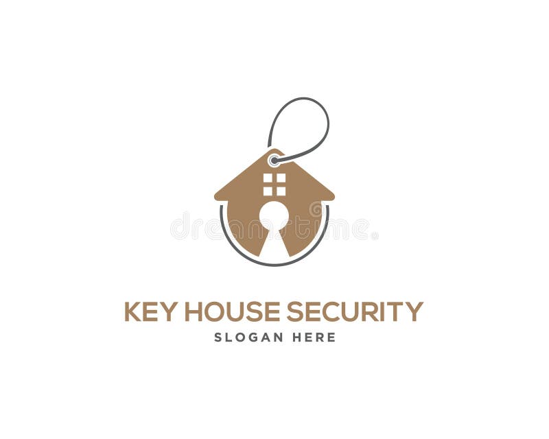 House Key Vector Sign Logo Design. Stock Vector - Illustration of ...
