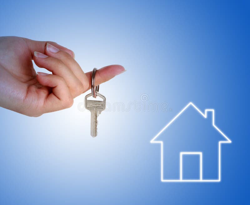 Real Estate Agent Giving House Keys Stock Image - Image of buying ...