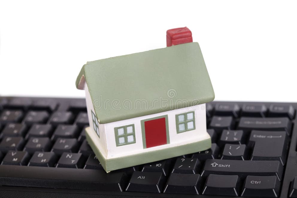 House and keyboard stock photo. Image of technology, industry - 46269902