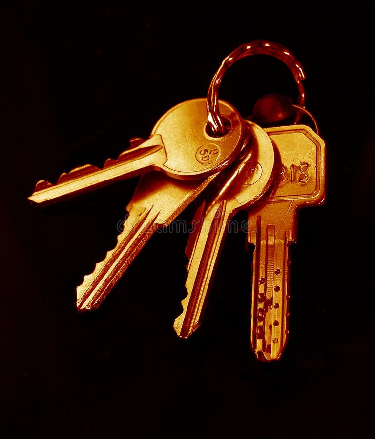 House keys stock photo. Image of locks, vehicle, chains - 1125454