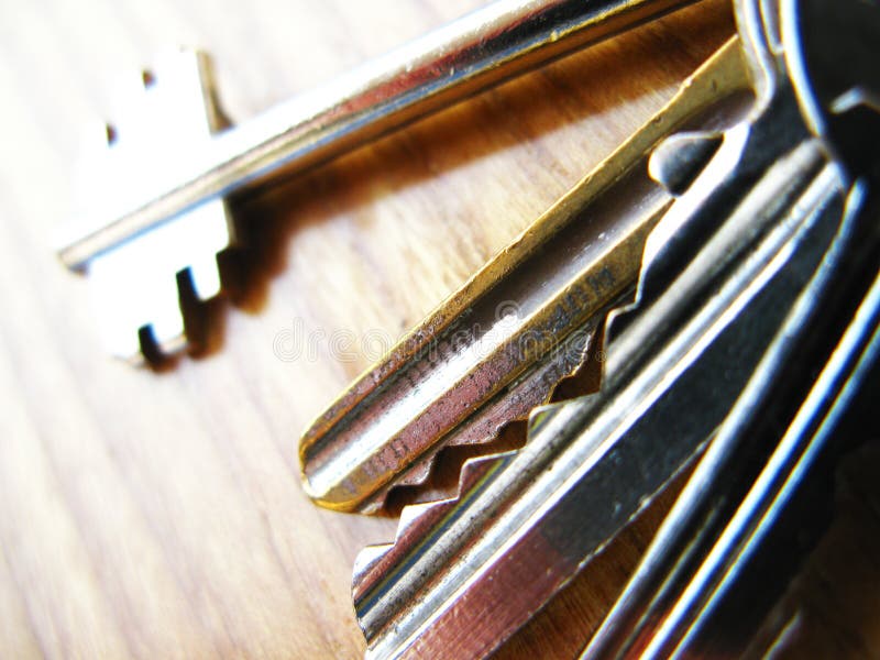 House keys stock image. Image of wood, home, metallic - 9195799