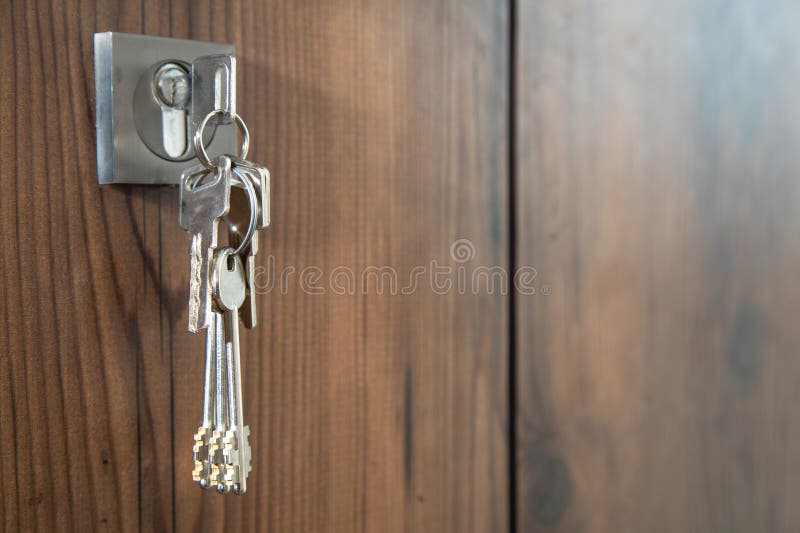 House Keys on the Door. Security Stock Photo - Image of entrance, keys ...