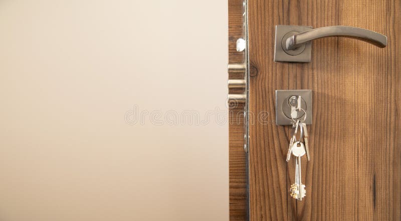 House Keys on the Door. Security Stock Photo - Image of home, protect ...