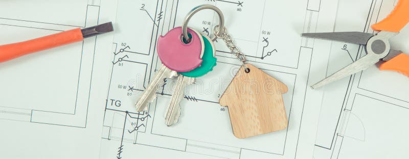 House Keys, Electrical Construction Diagrams and Work Tools for ...