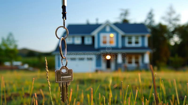 A House with Keys Hanging from a Tree Stock Image - Image of keys ...
