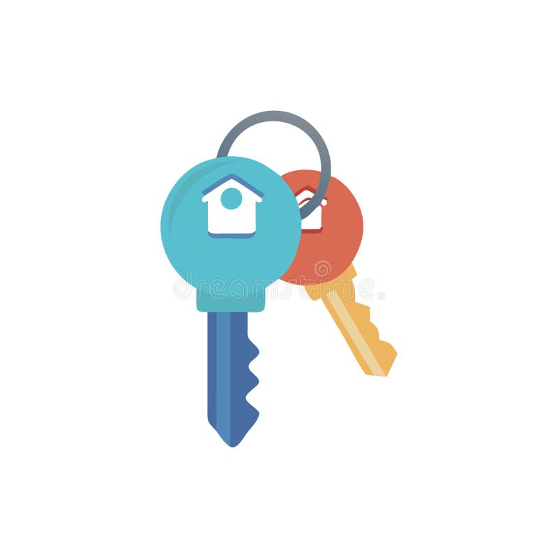 House Keys Icon for Real Estate Transactions Stock Illustration ...