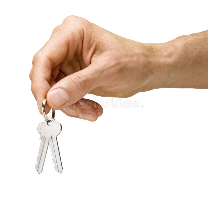 House Keys Keyring Hand stock photo. Image of relocate - 11015582