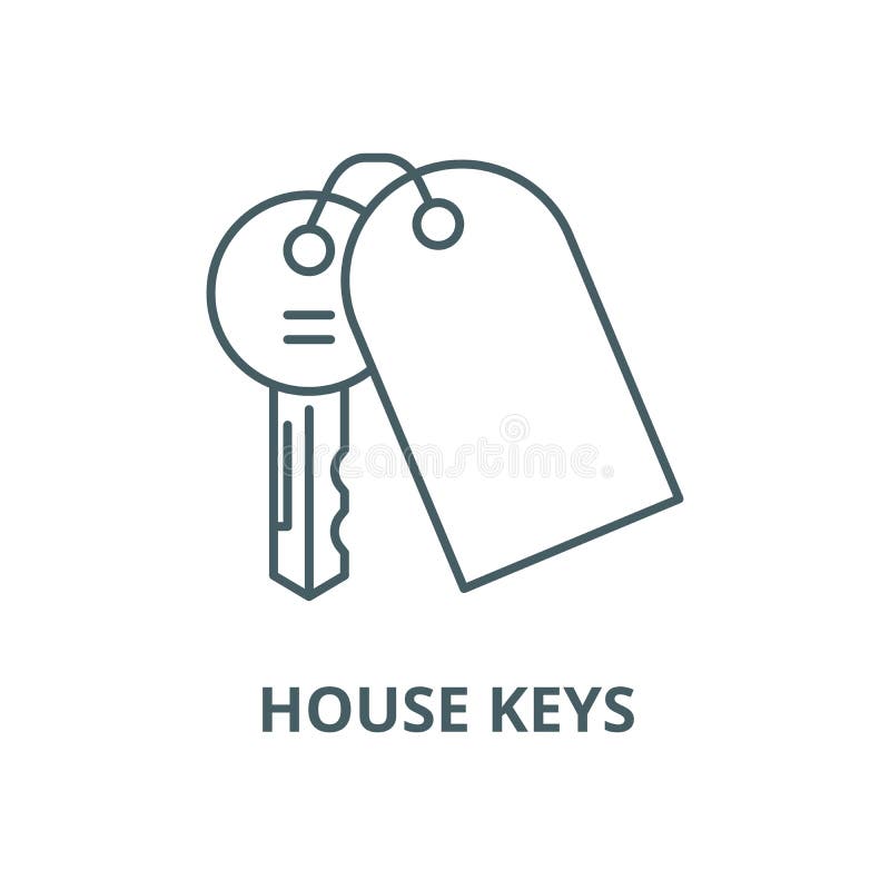House Keys Line Icon Concept. House Keys Vector Linear Illustration ...