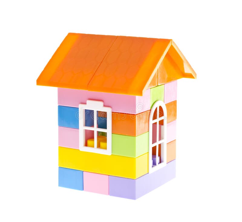 The House from kids blocks stock photo. Image of leisure - 41252426