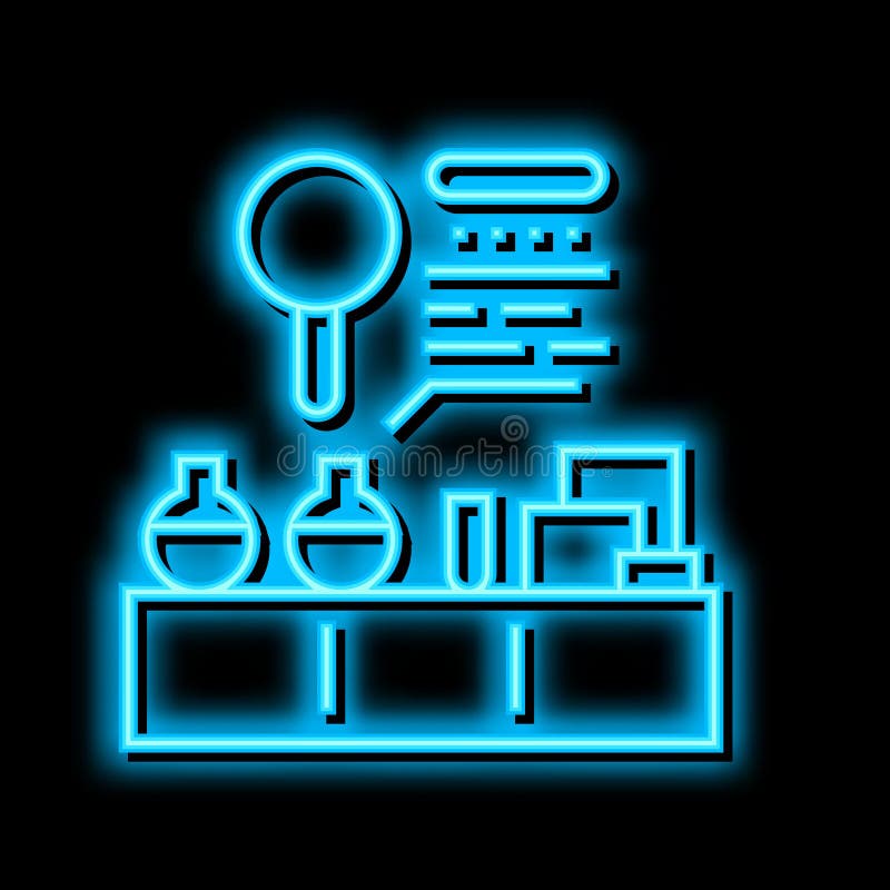 In-house Laboratory Neon Glow Icon Illustration Stock Vector ...
