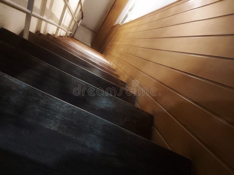 A Ladder Made of Wooden Blocks Illustrates a Positive Rising Chart. Ai ...