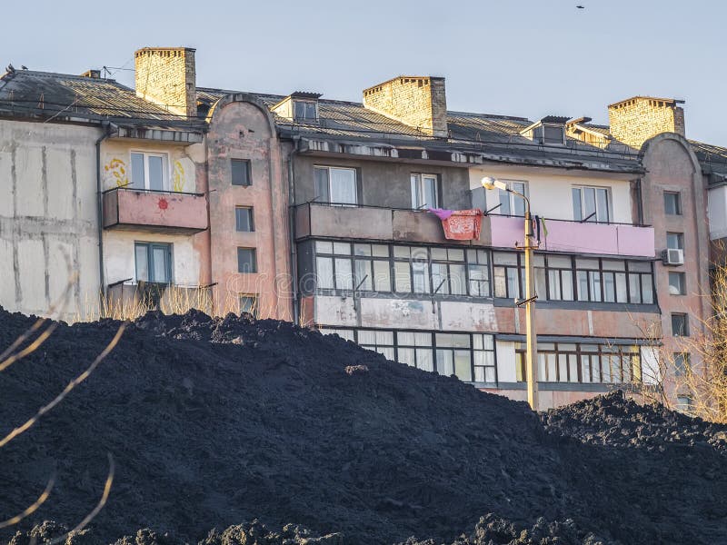 A House and a Large Pile of Land Stock Photo - Image of construction ...