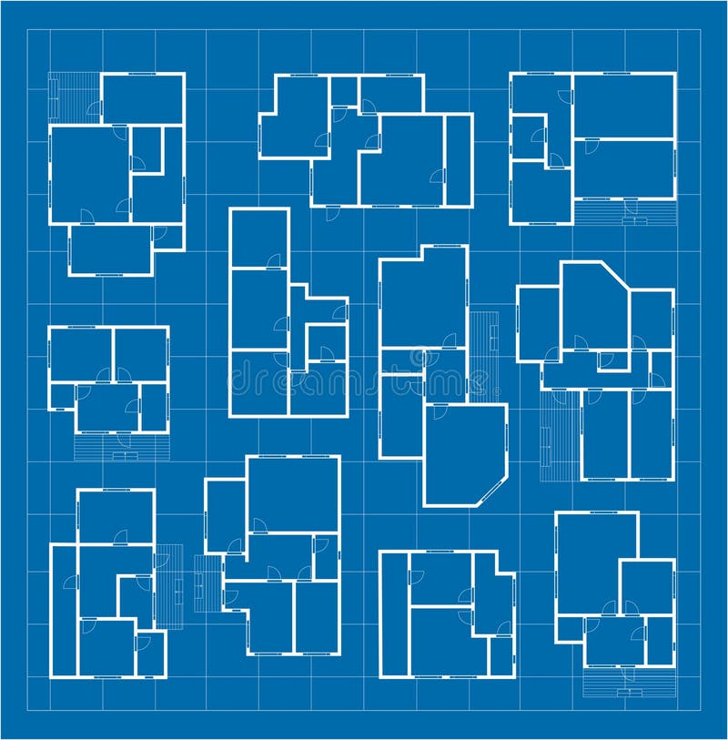 House Layout Blueprint Vector Apartment Design Project Stock Vector ...