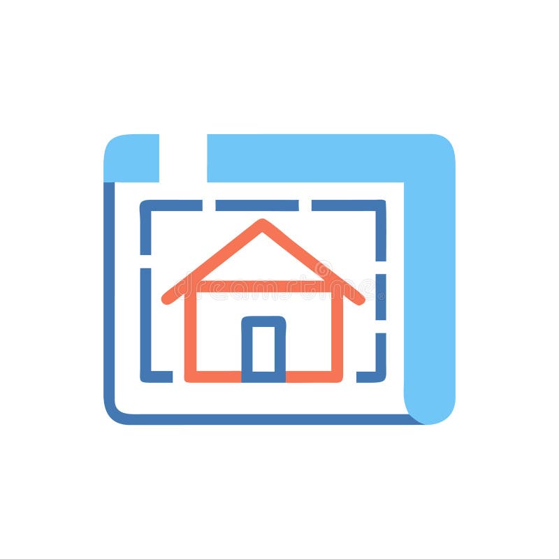 House Layout Icon for Interior Design Stock Illustration - Illustration ...