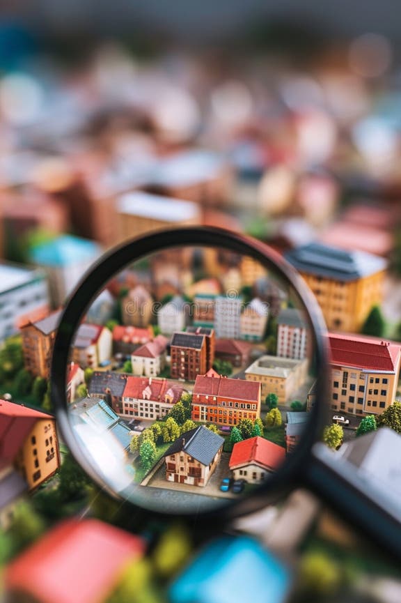 House Layout Under a Magnifying Glass Stock Photo - Image of agent ...