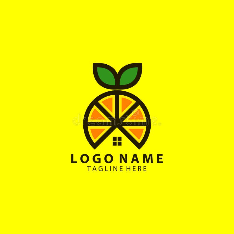 House Lemon Logo Design Vector Stock Vector - Illustration of icon ...