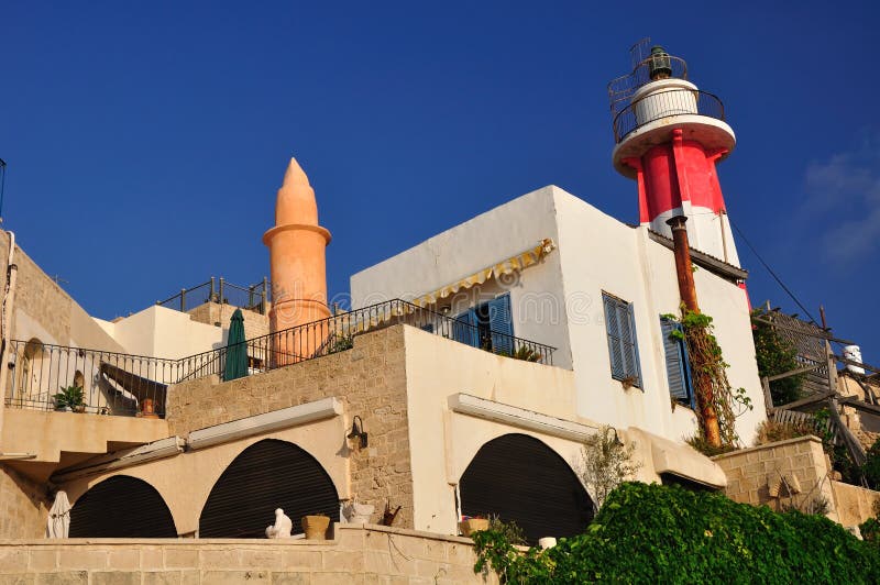 House with lighthouse. stock image. Image of white, architecture - 20435333