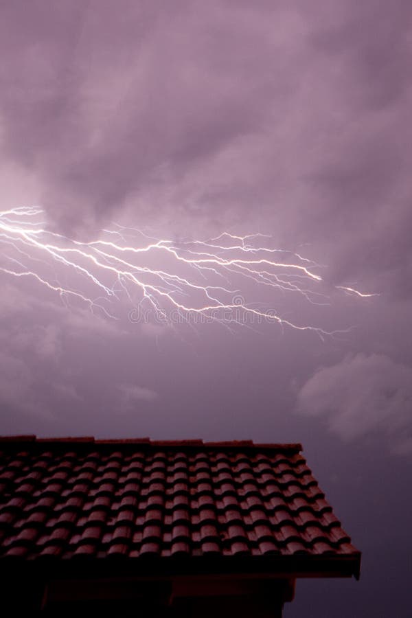 Double lightning strike stock image. Image of stormy, strike - 9911085