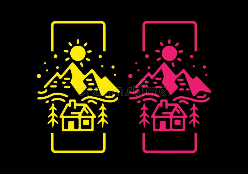 House Line Art Illustration Graphic Stock Vector - Illustration of ...