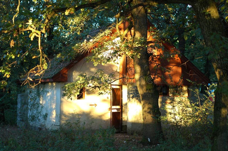 House lit by sun stock image. Image of sunset, living - 1496883