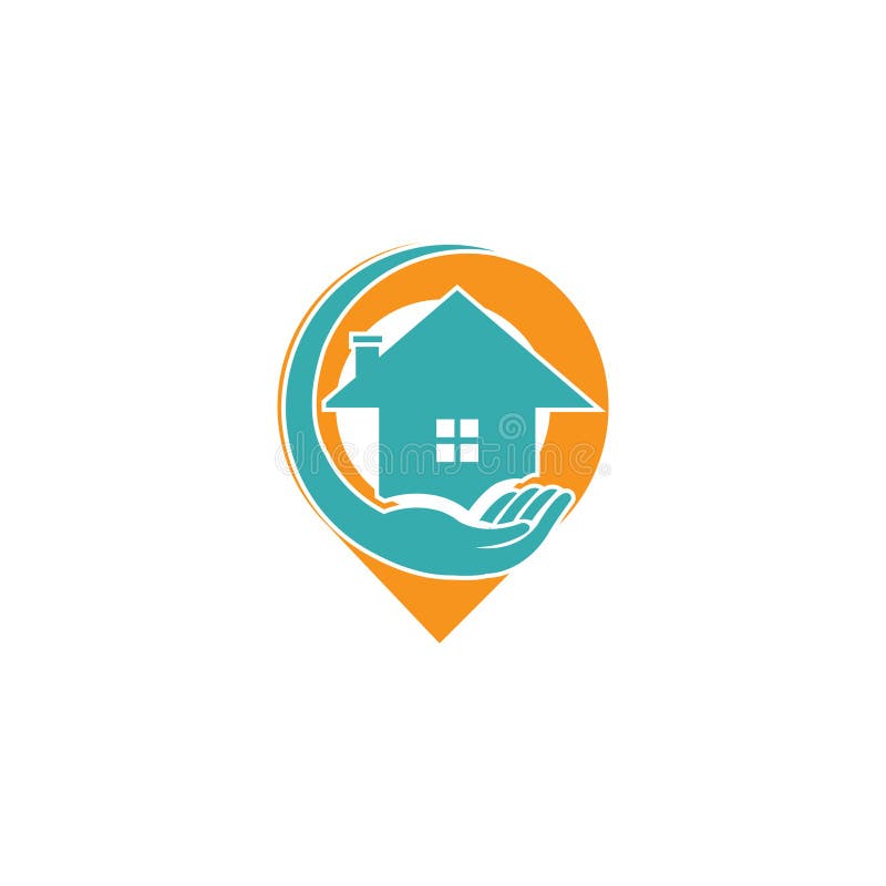 A House Location Logo, Home Location, Pin House Logo Stock Vector ...