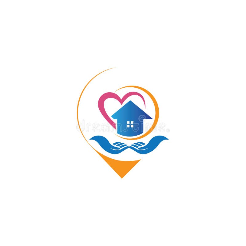 A House Location Logo, Home Location, Pin House Logo Stock Vector ...