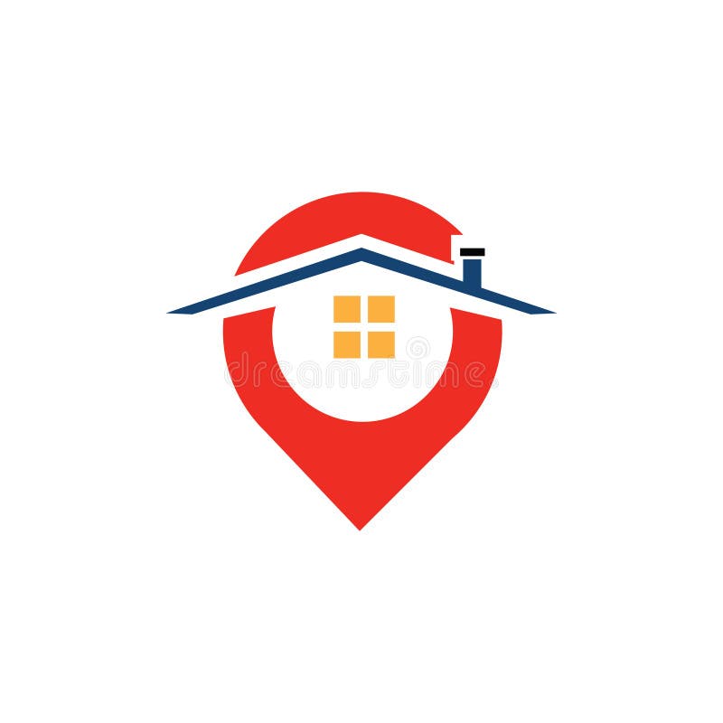 A House Location Logo, Home Location, Pin House Logo Stock Vector ...