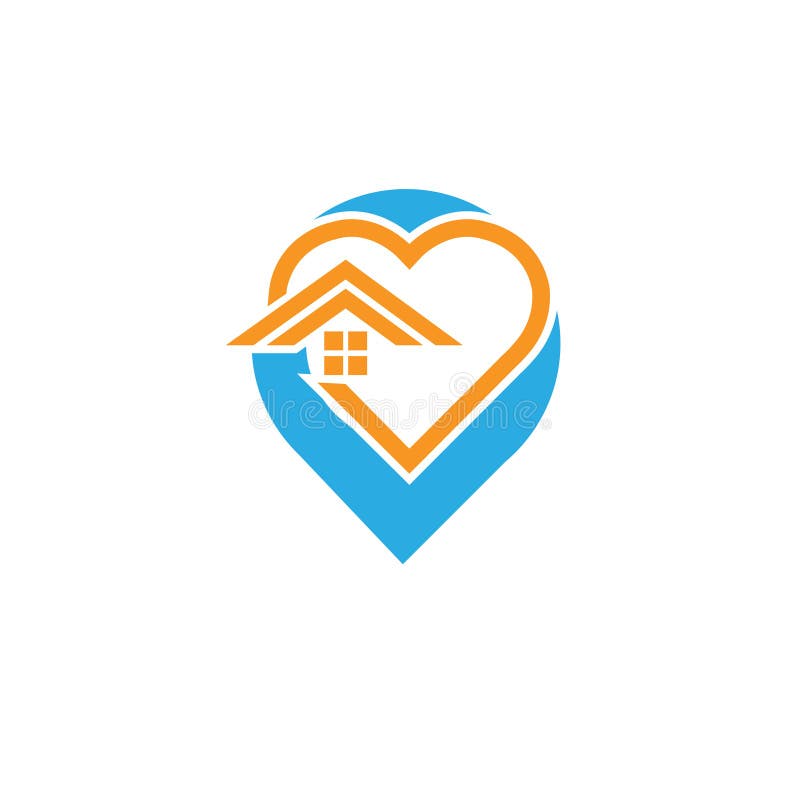 A House Location Logo, Home Location, Pin House Logo Stock Vector ...