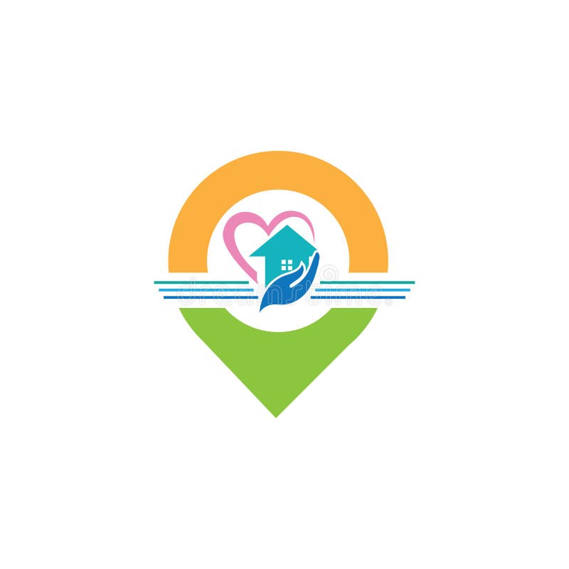 A House Location Logo, Home Location, Pin House Logo Stock Vector ...