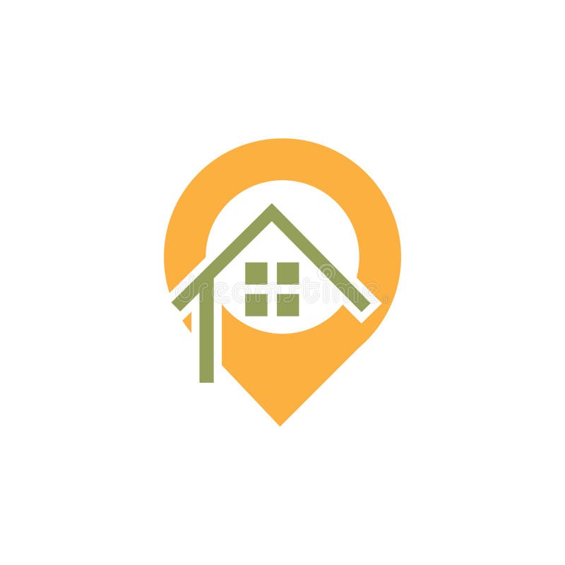 A House Location Logo, Home Location, Pin House Logo Stock Vector ...