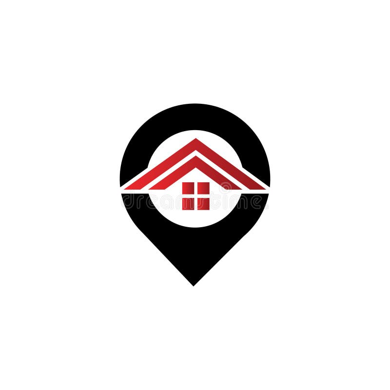 A House Location Logo, Home Location, Pin House Logo Stock Vector ...
