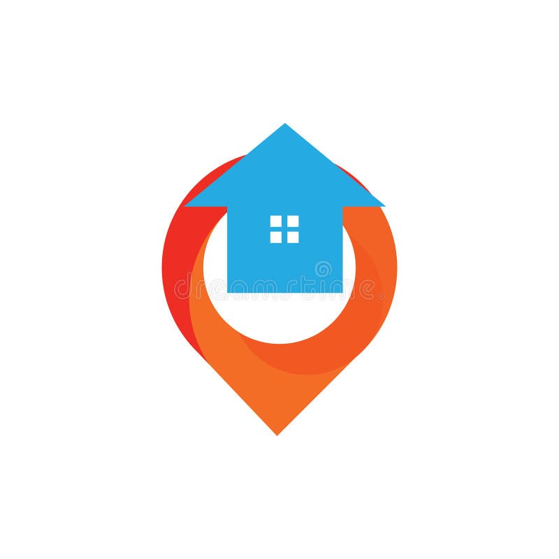 A House Location Logo, Home Location, Pin House Logo Stock Vector ...