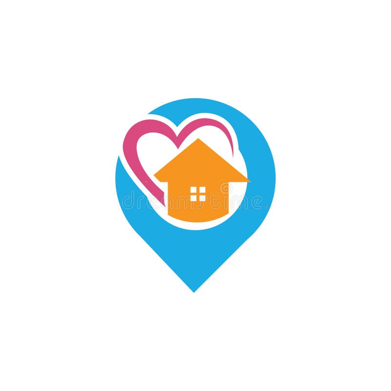 A House Location Logo, Home Location, Pin House Logo Stock Vector ...